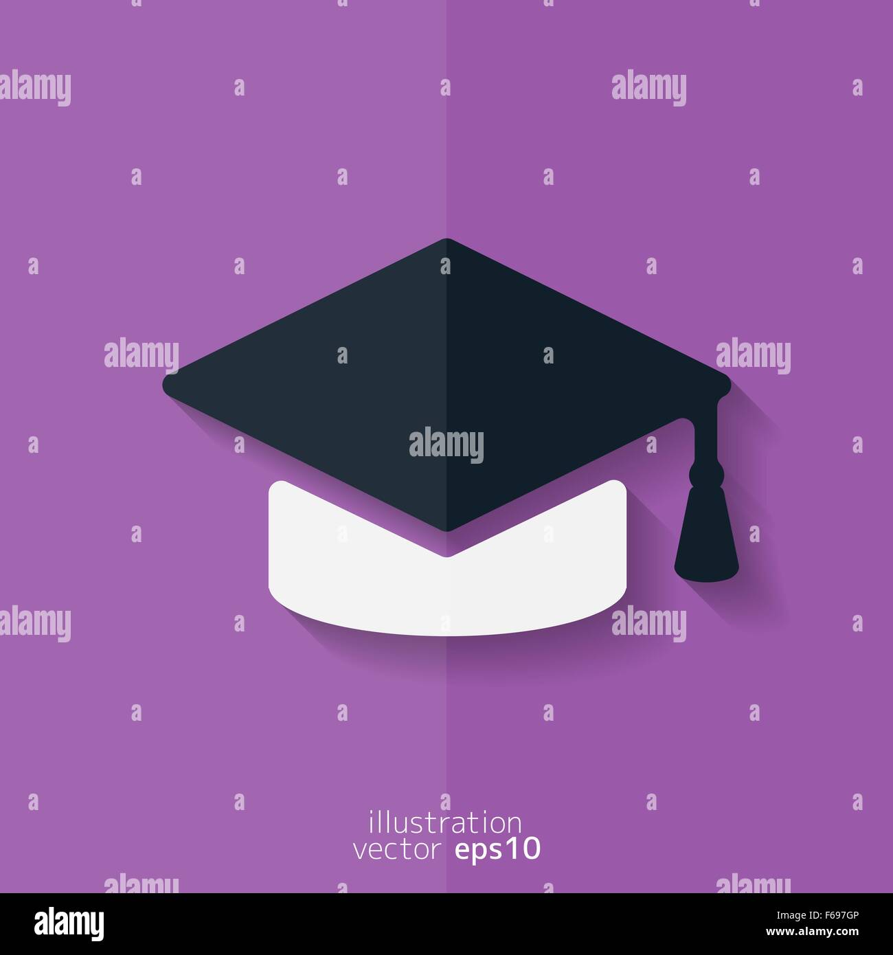 Academic cap icon. Flat design Stock Vector Image & Art - Alamy