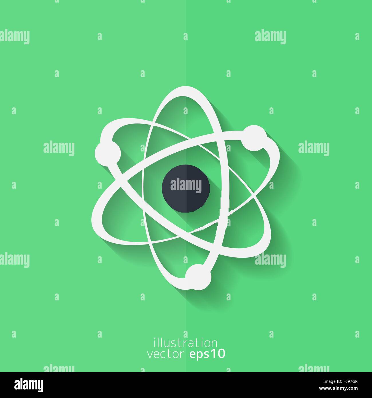 Molecule, atom icon. Flat design Stock Vector Image & Art - Alamy