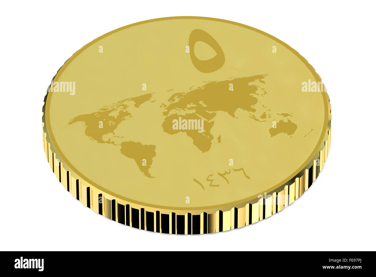 ISIS gold dinar isolated on white background Stock Photo - Alamy