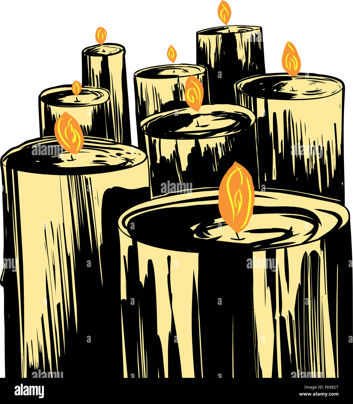 Cartoon candles on white hi-res stock photography and images - Alamy