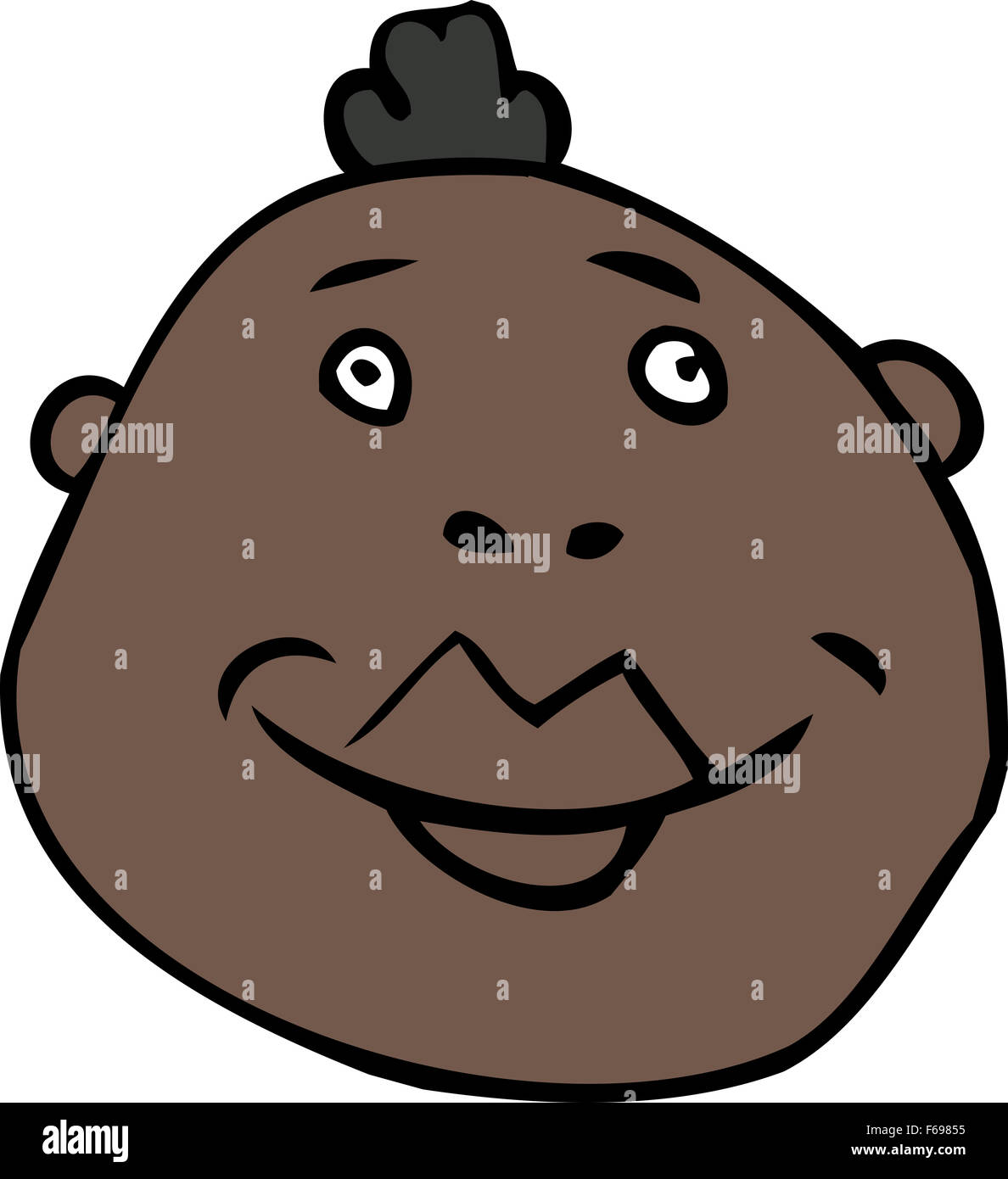 Isolated avatar of cheerful man with mohawk Stock Photo - Alamy