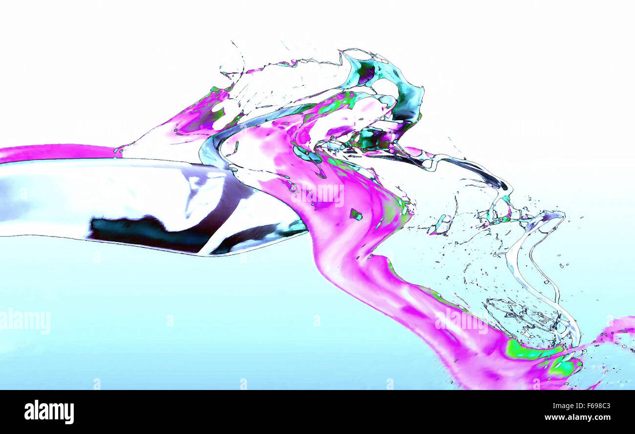 Software work of water splash Stock Photo - Alamy