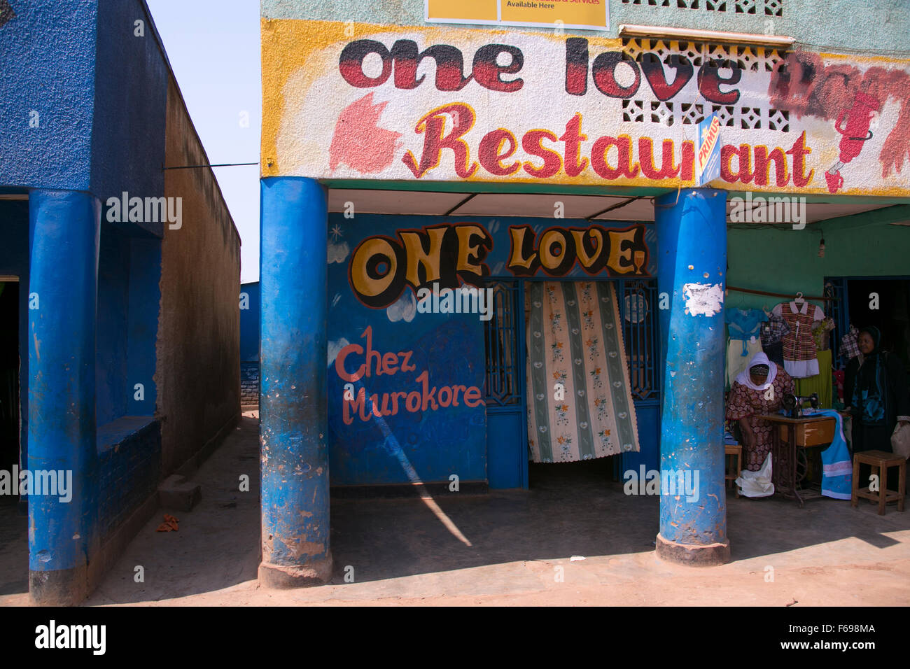 One Love restaurant in Kayonza, Rwanda Stock Photo - Alamy