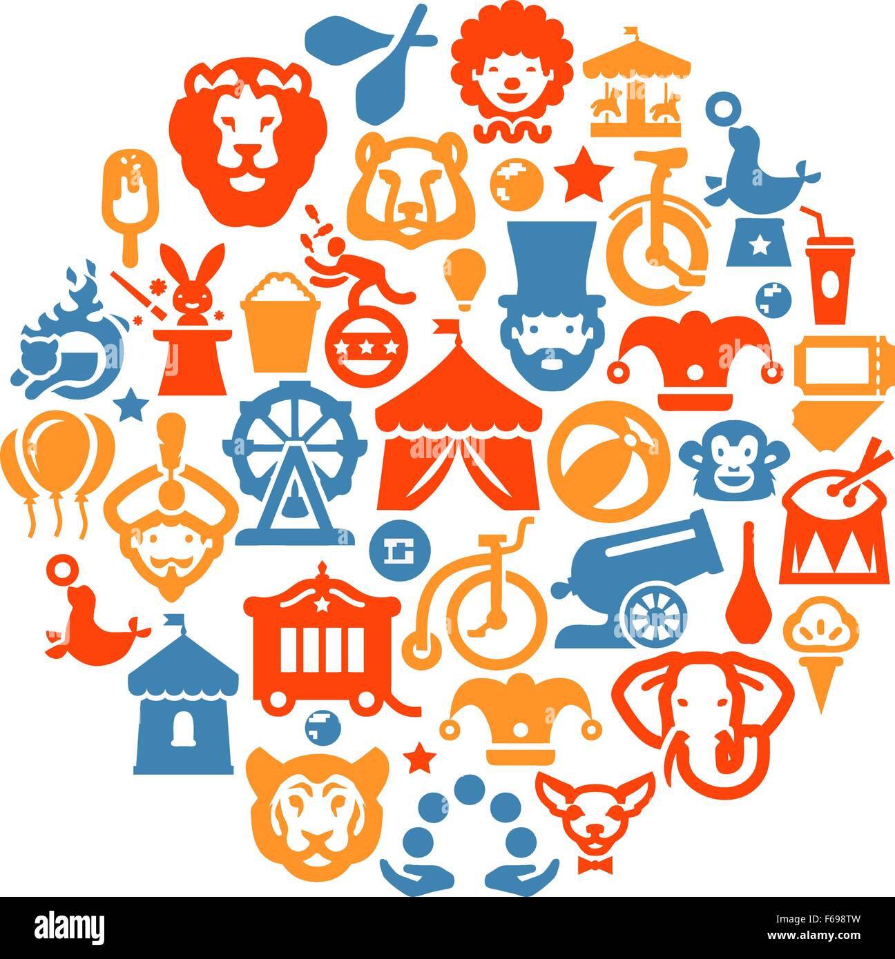 Circus acrobat clown tent Stock Vector Images - Alamy