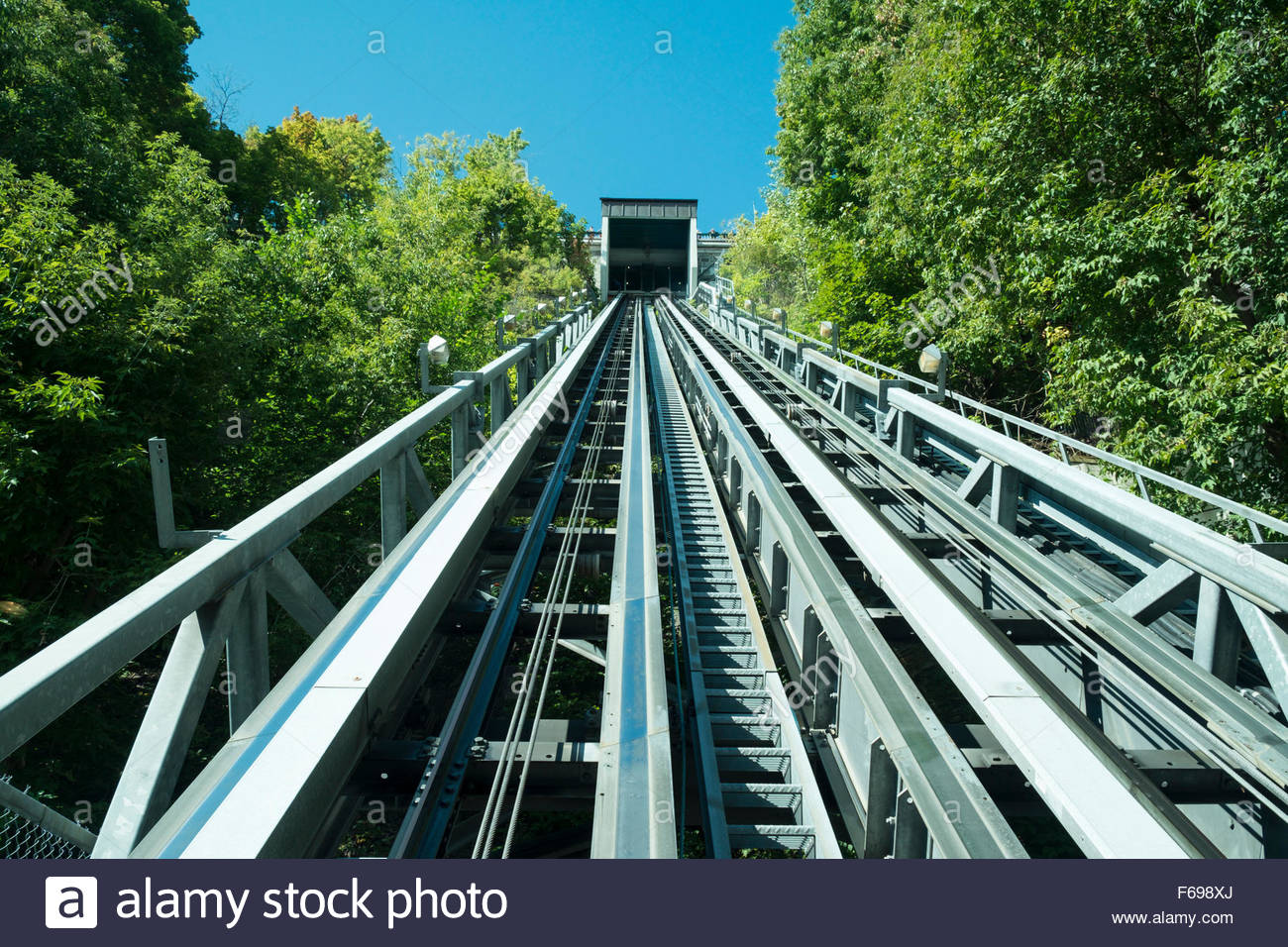 Old Quebec City Funiculaire Stock Photos & Old Quebec City Funiculaire ...