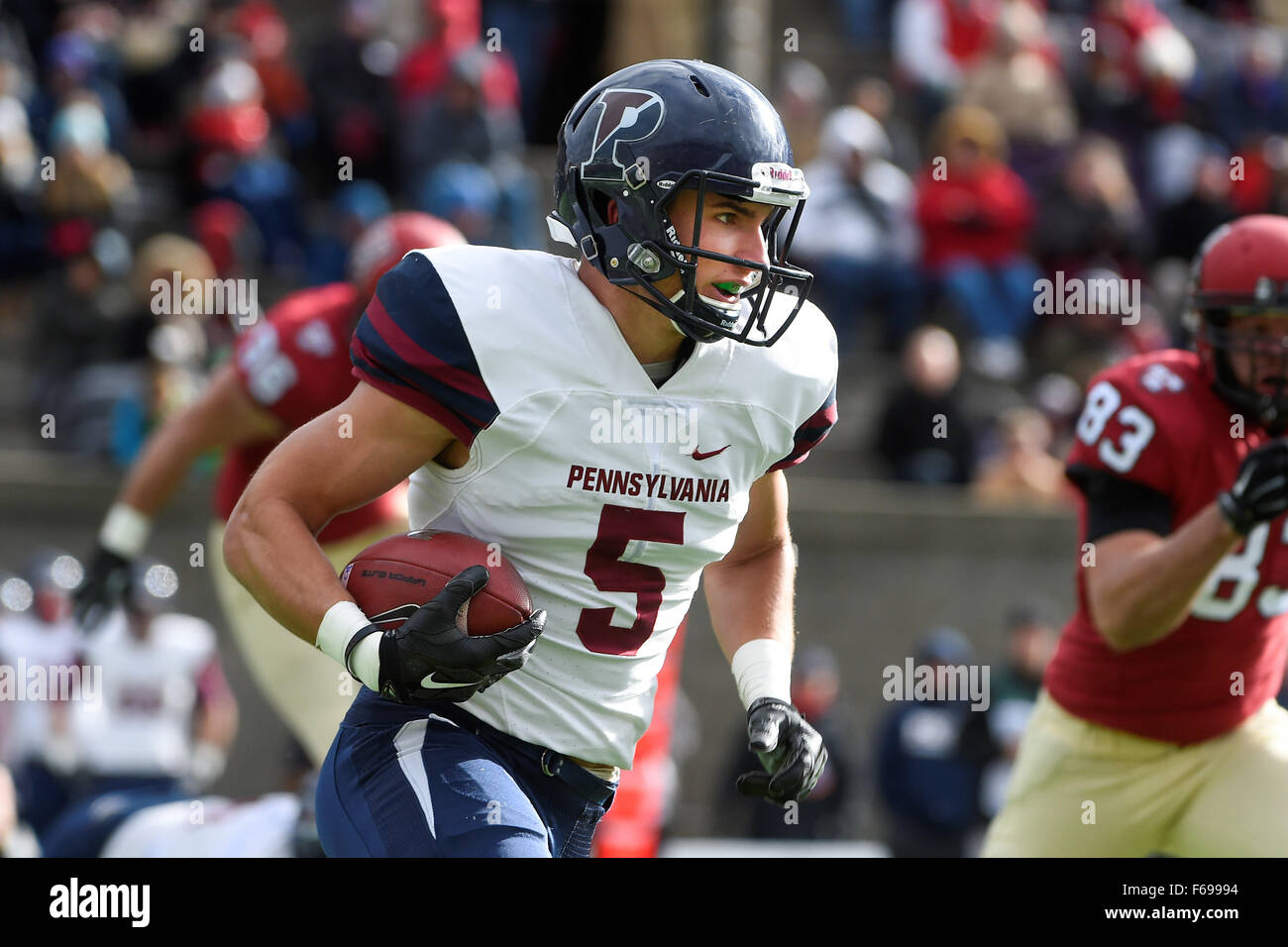 Saturday, November 14, 2015: Pennsylvania Quakers wide receiver Justin ...