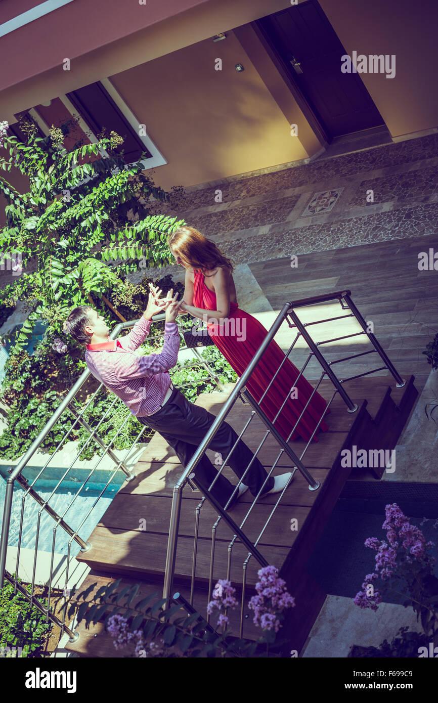 posing enamored couple Stock Photo - Alamy