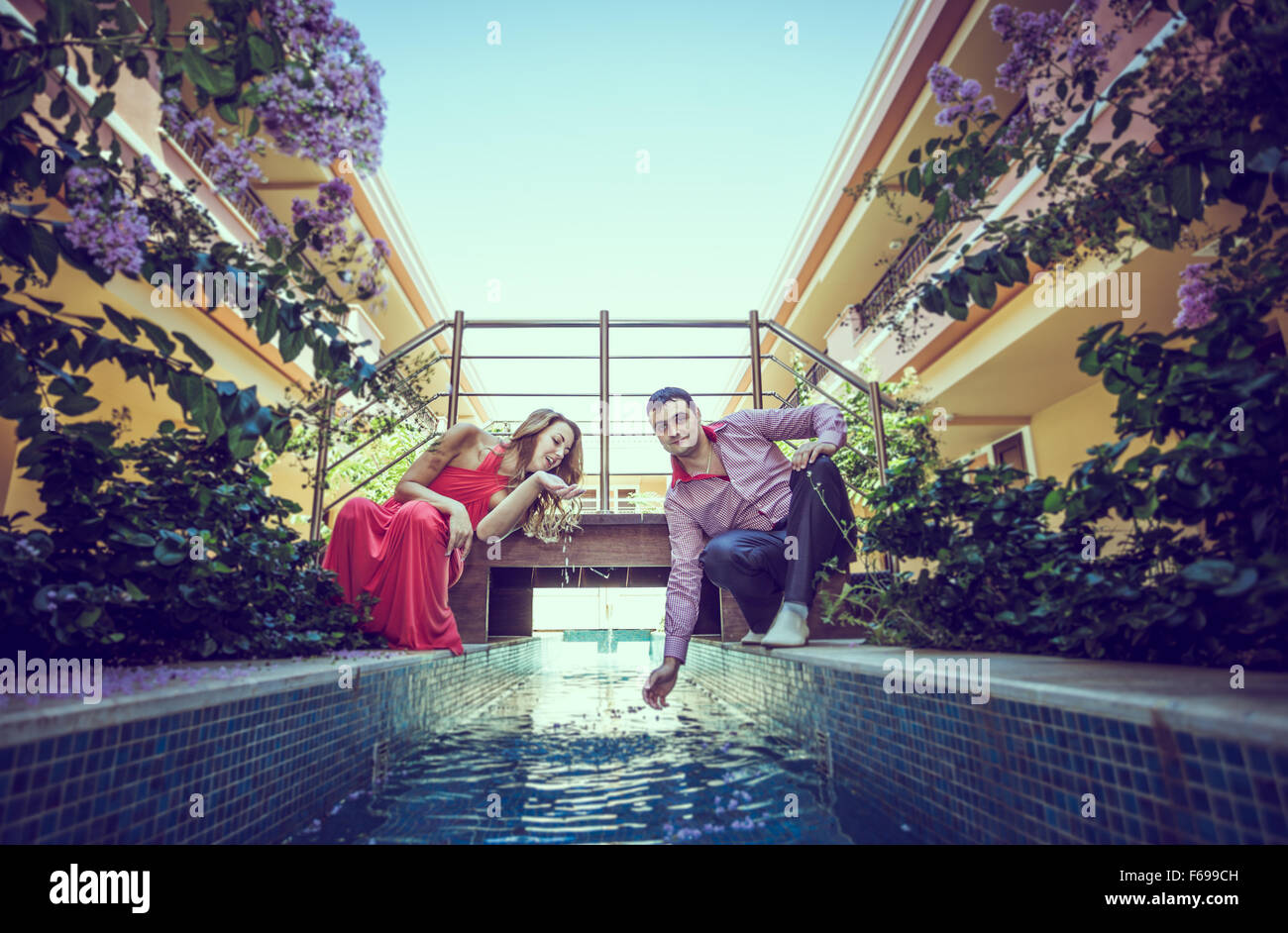 posing enamored couple Stock Photo - Alamy
