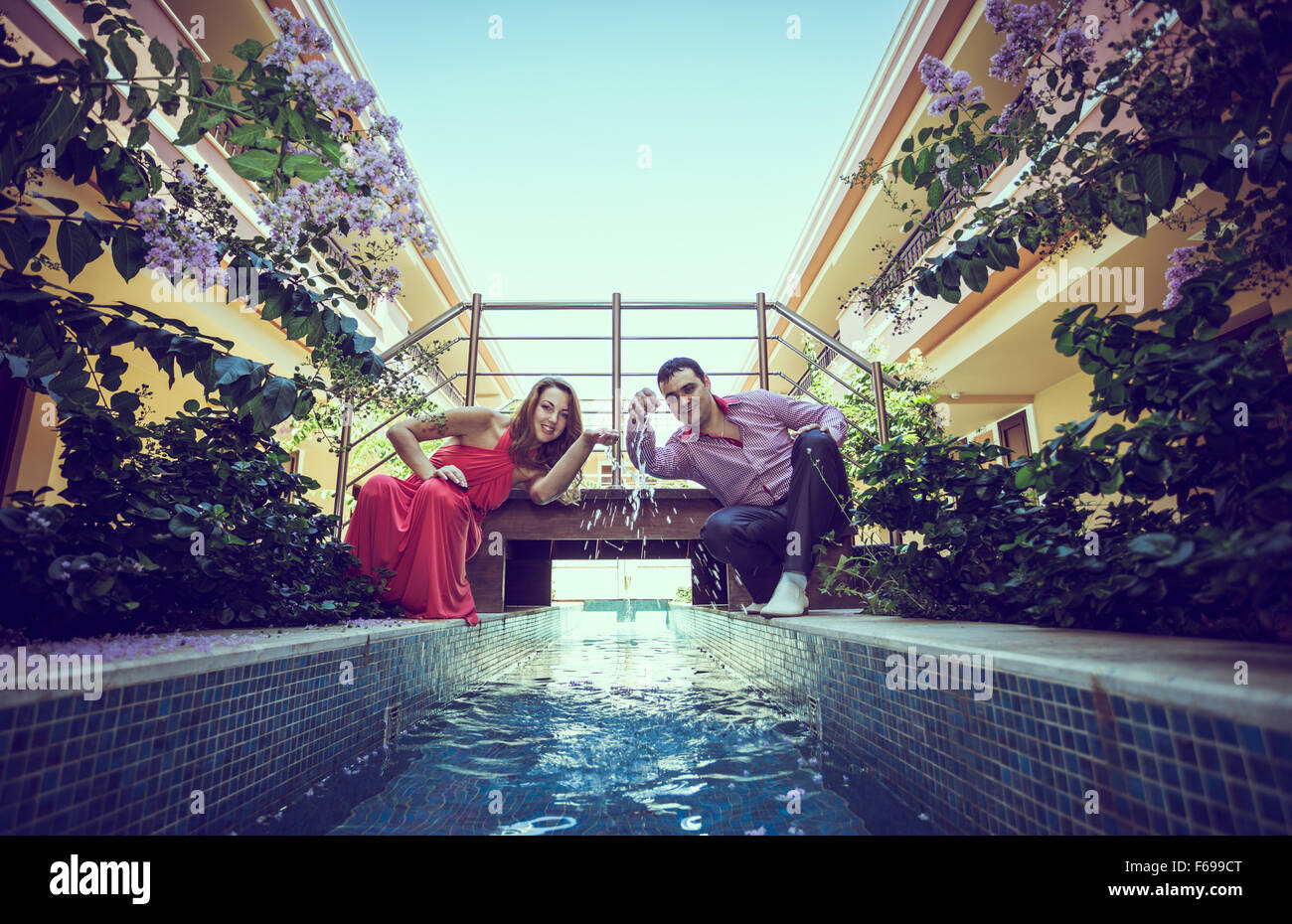 posing enamored couple Stock Photo - Alamy