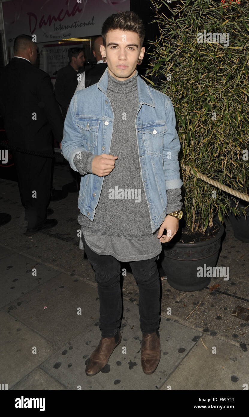 Jake Sims seen arriving at The Drury Club for Fusion Festival Wrap ...