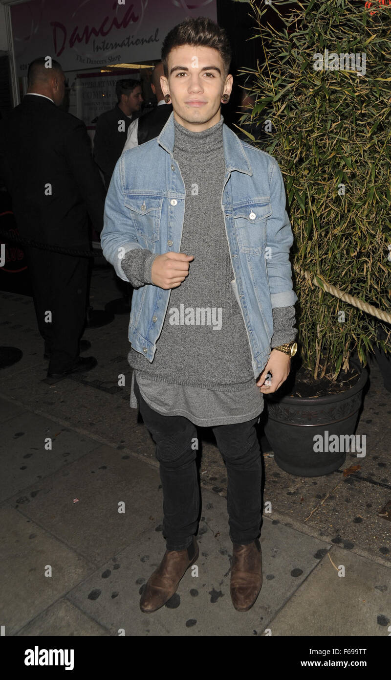 Jake Sims seen arriving at The Drury Club for Fusion Festival Wrap ...