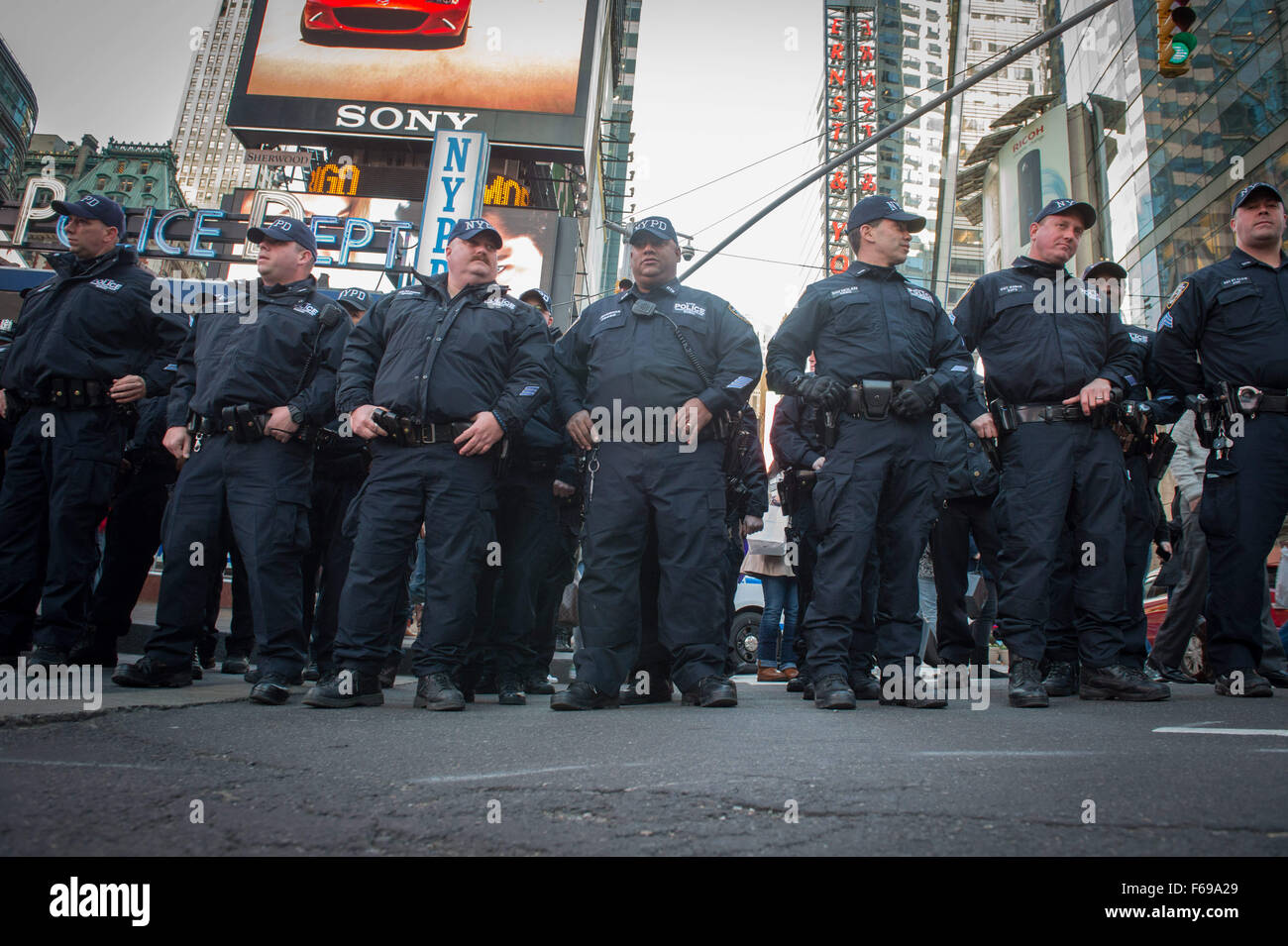 New York, NY, USA. 14th Nov, 2015. The NYPD on patrol in Times Square ...