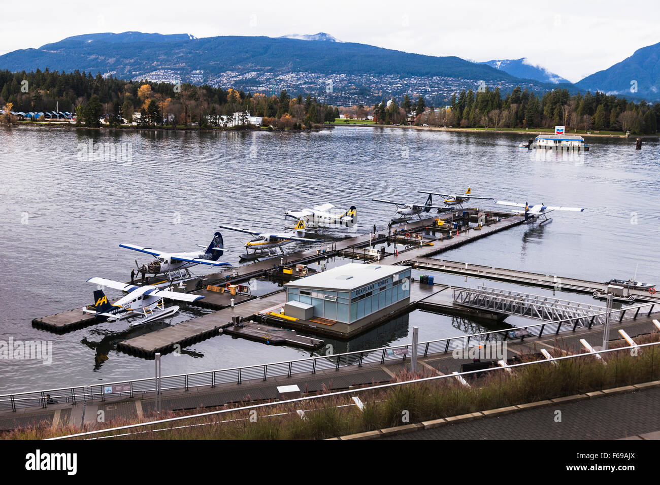 Vancouver's Burrard Inlet and seaplane terminal. * FOR EDITORIAL USE ...