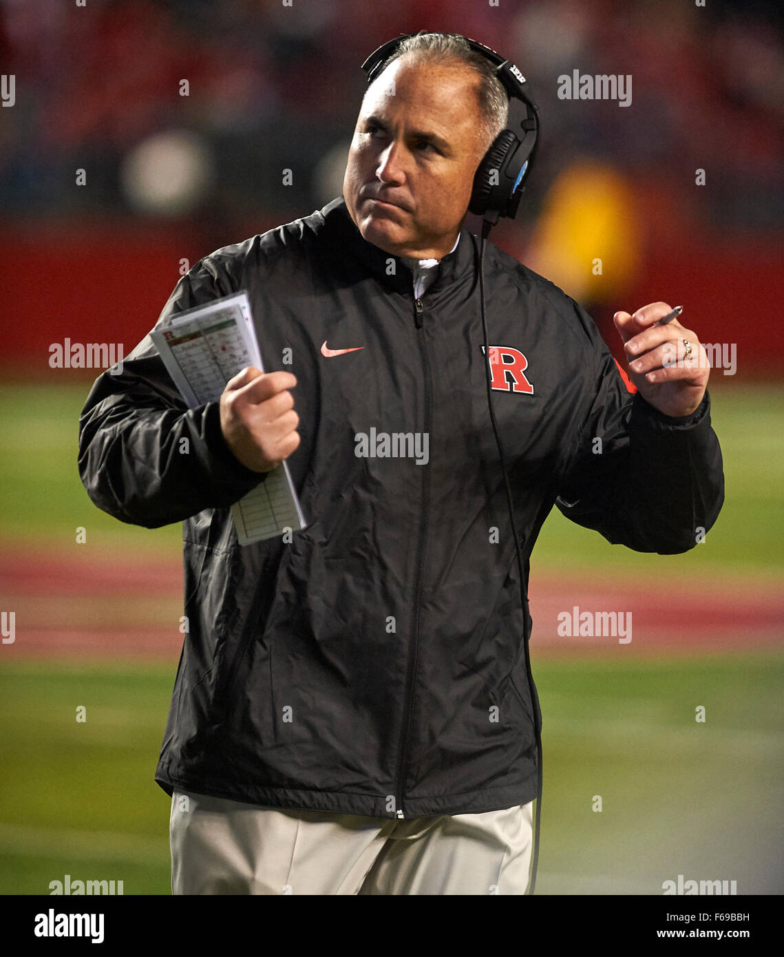 Piscataway, New Jersey, USA. 14th Nov, 2015. Rutgers' head coach Kyle ...