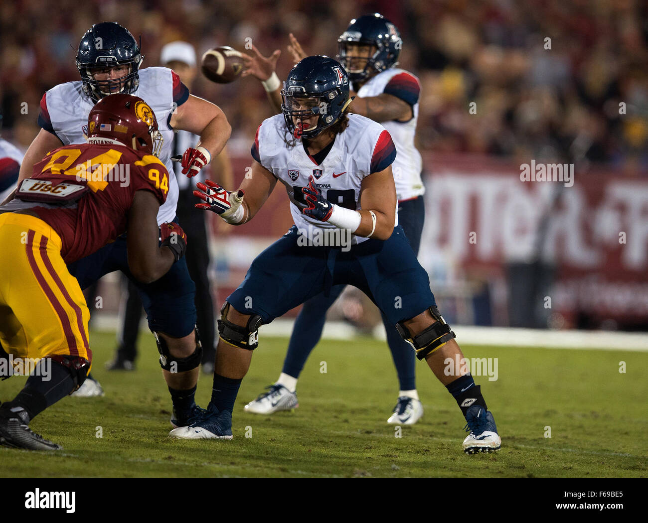 Los Angeles, CA, USA. 07th Nov, 2015. Arizona Wildcats offensive ...