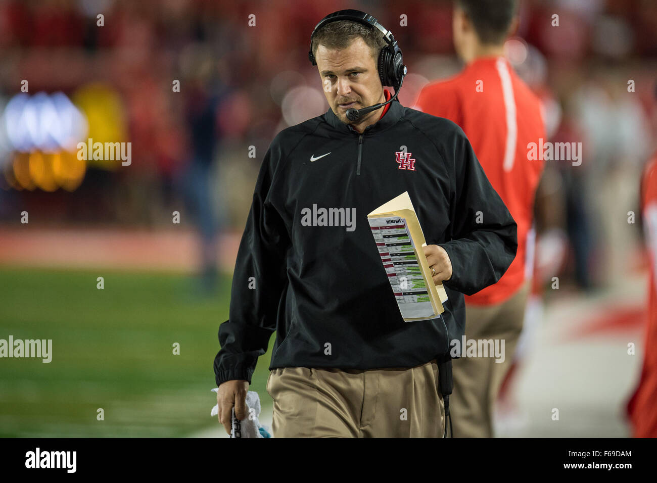 Houston, TX, USA. 14th Nov, 2015. Houston Cougars head coach Tom Herman ...