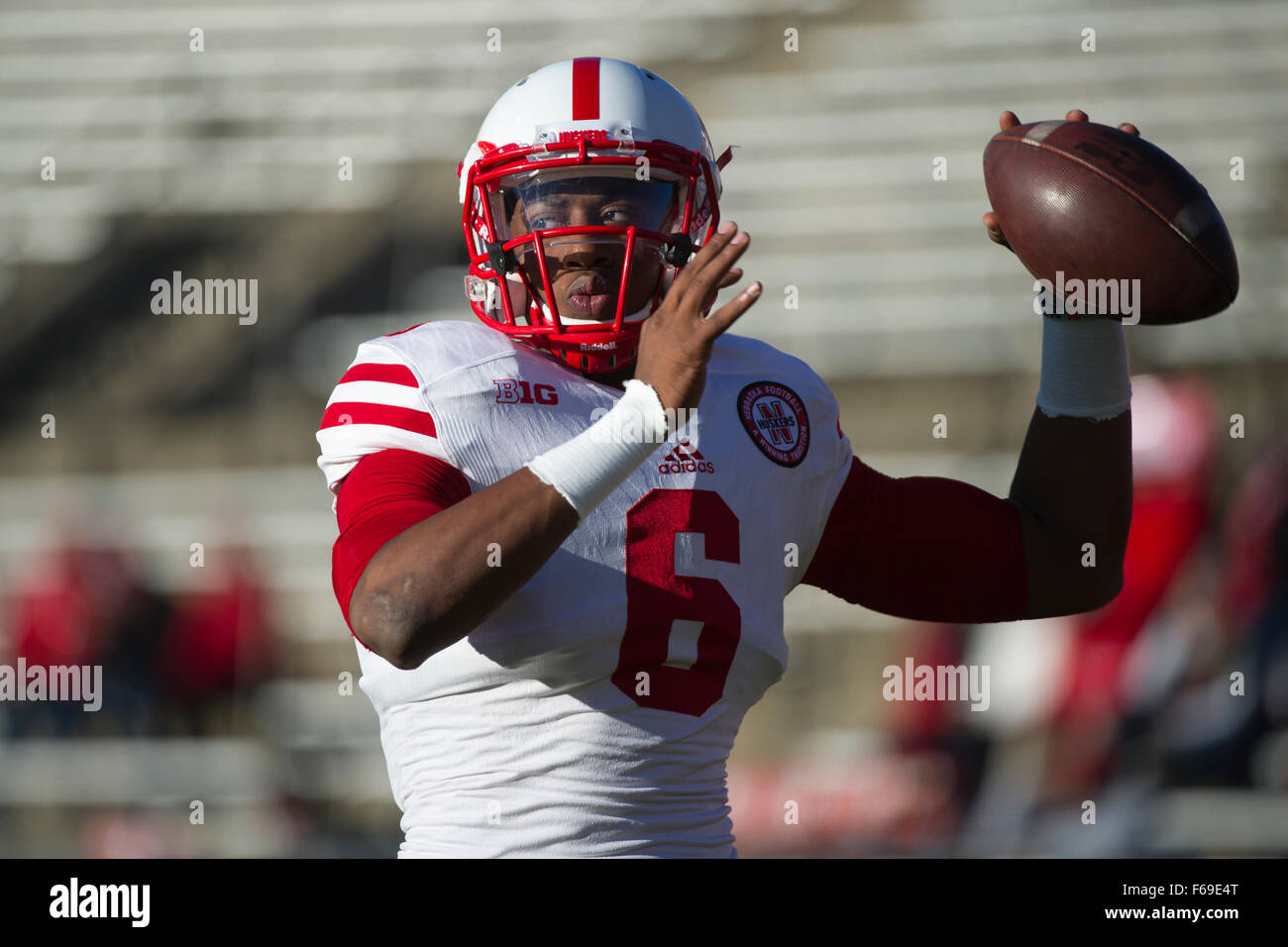 Piscataway, NJ, USA. 14th Nov, 2015. Nebraska Cornhuskers quarterback ...