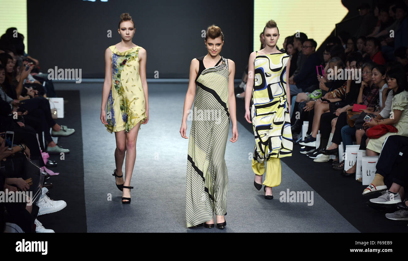 Taipei's Taiwan. 14th Nov, 2015. Models present creations by designer ...