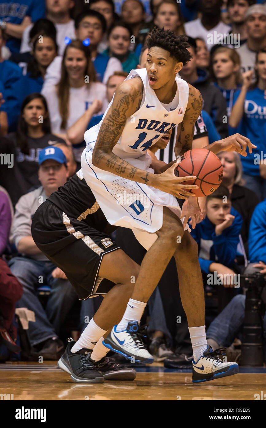 Durham, NC, USA. 14th Nov, 2015. Duke Blue Devils guard Brandon Ingram ...