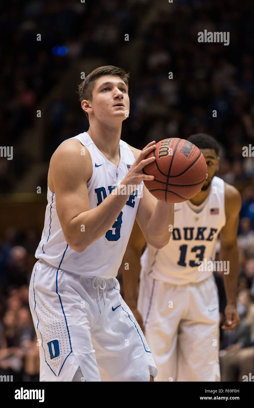 Durham, NC, USA. 14th Nov, 2015. Duke Blue Devils guard Grayson Allen ...