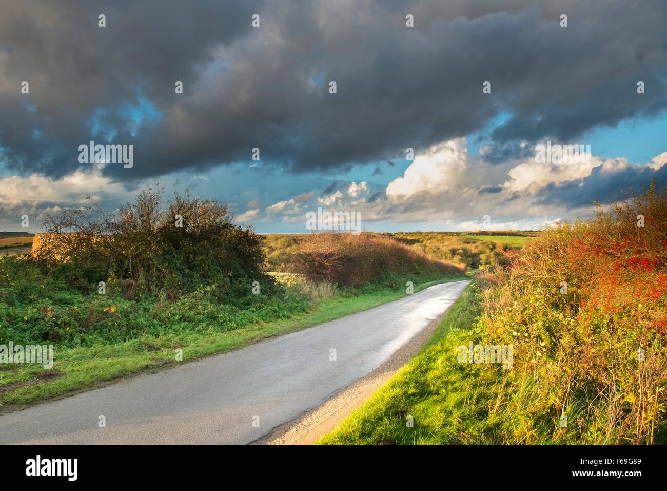Cloud formations over the English countryside. England UK Stock Photo ...