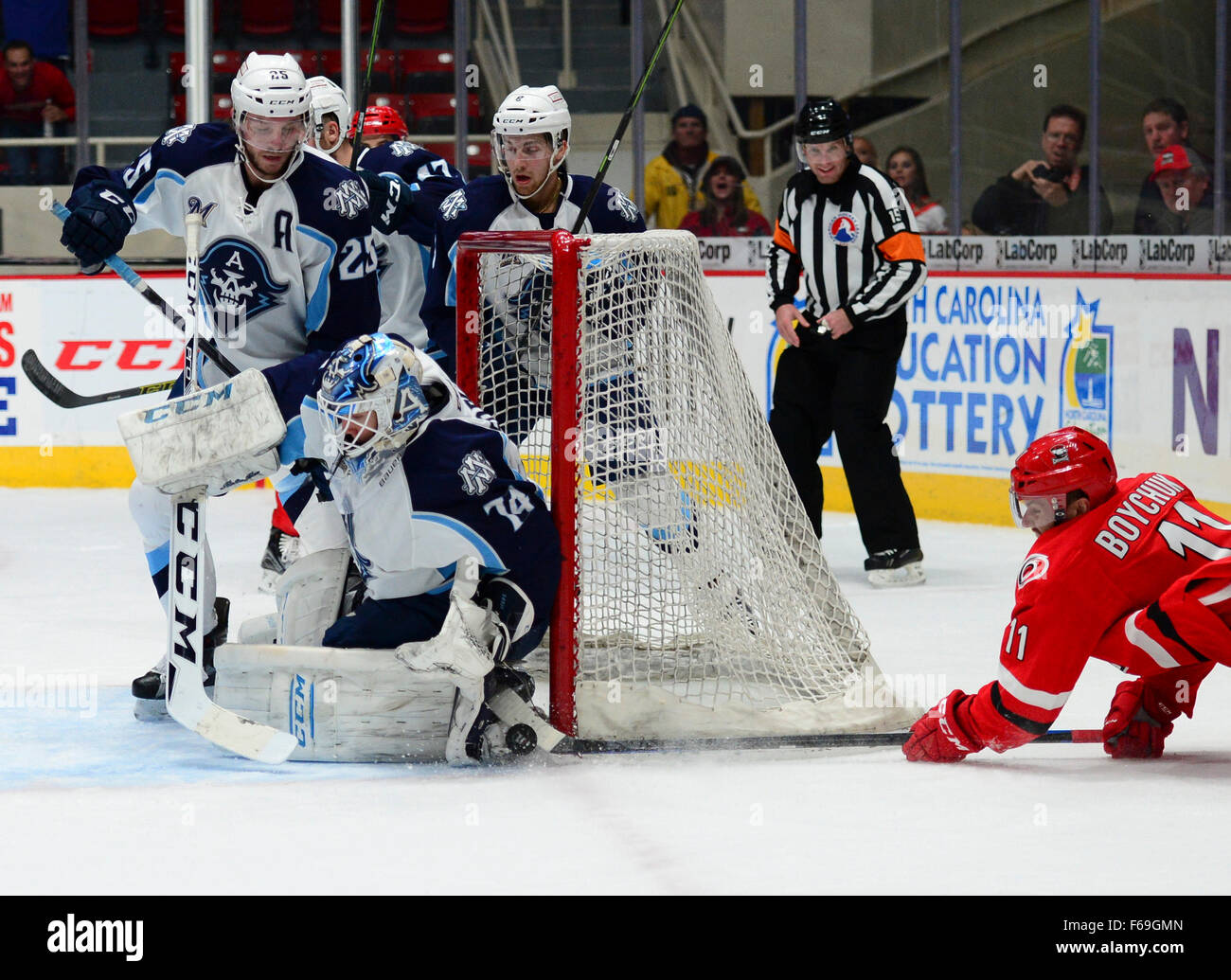 Charlotte Checkers Forward Zach Boychuk (11) and Milwaukee Admirals ...