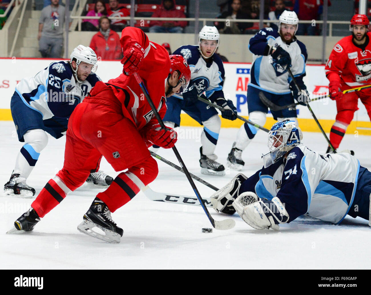 Charlotte Checkers Forward Zach Boychuk (11) and Milwaukee Admirals ...