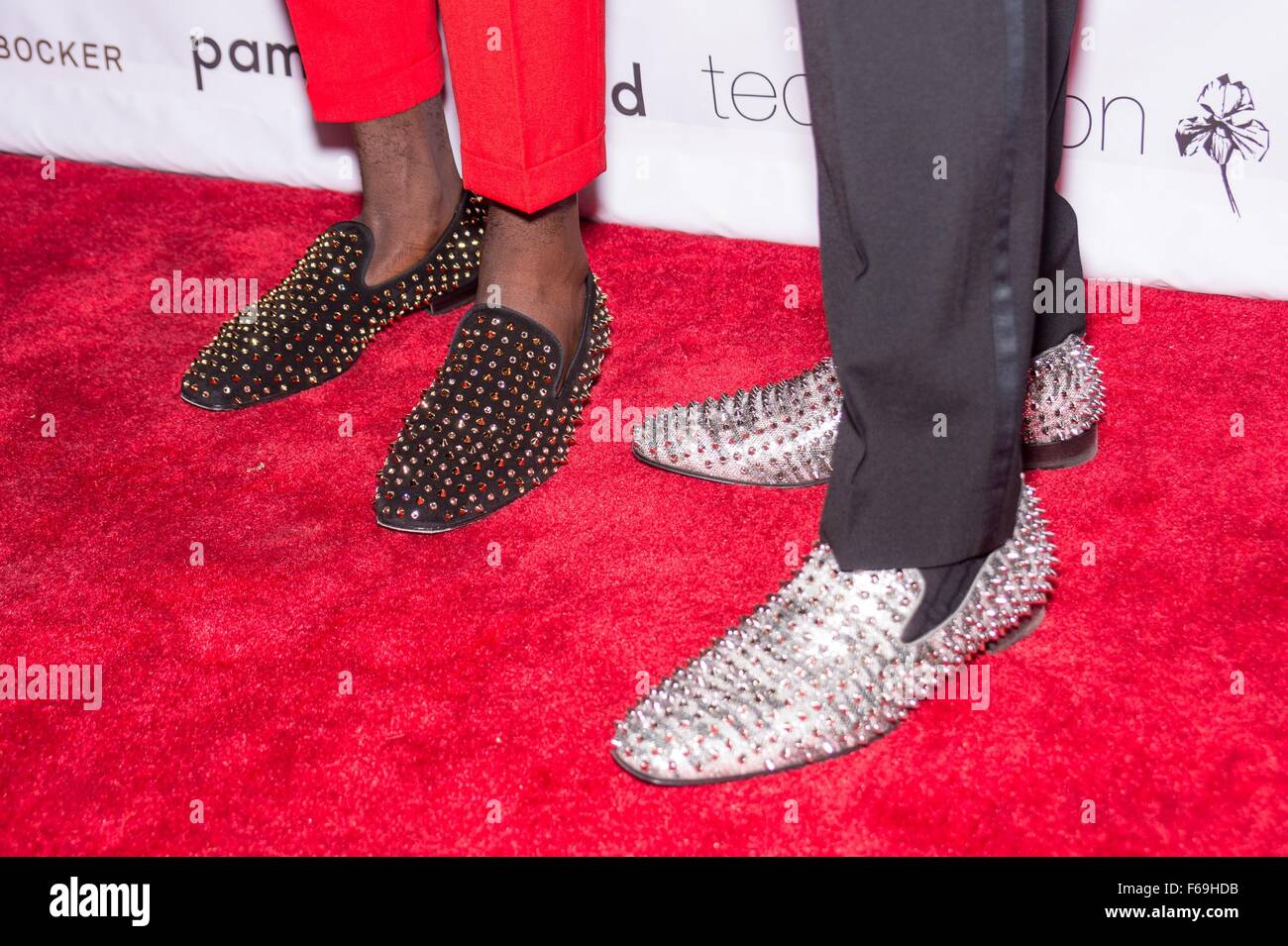 New York, NY, USA. 14th Nov, 2015. Amos Winbush III, Ted Gibson, shoe ...