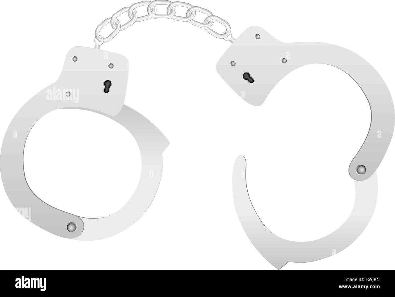 Handcuffs on a white background. Vector illustration Stock Vector Image ...