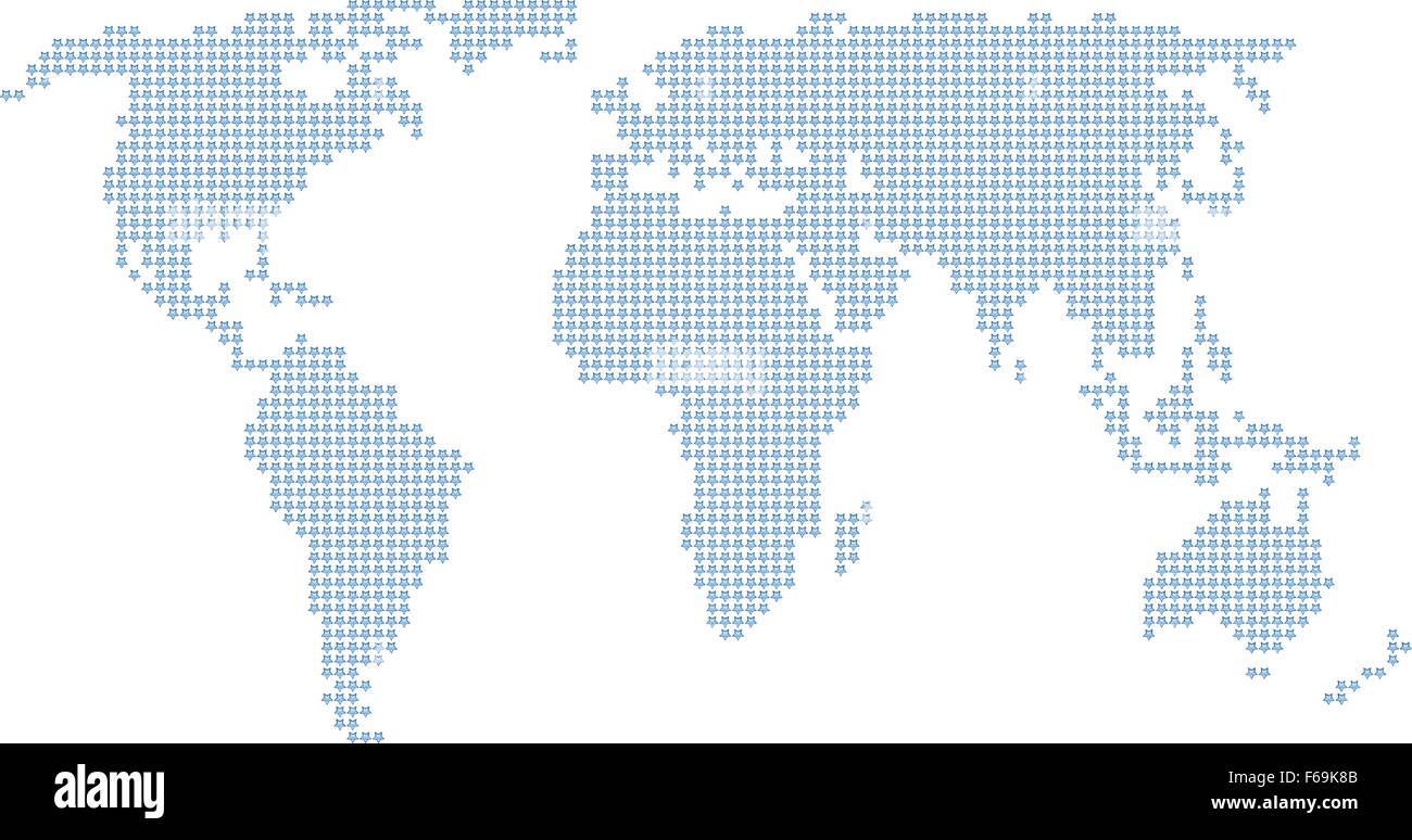 World map formed by stars. Vector illustration Stock Vector Image & Art ...