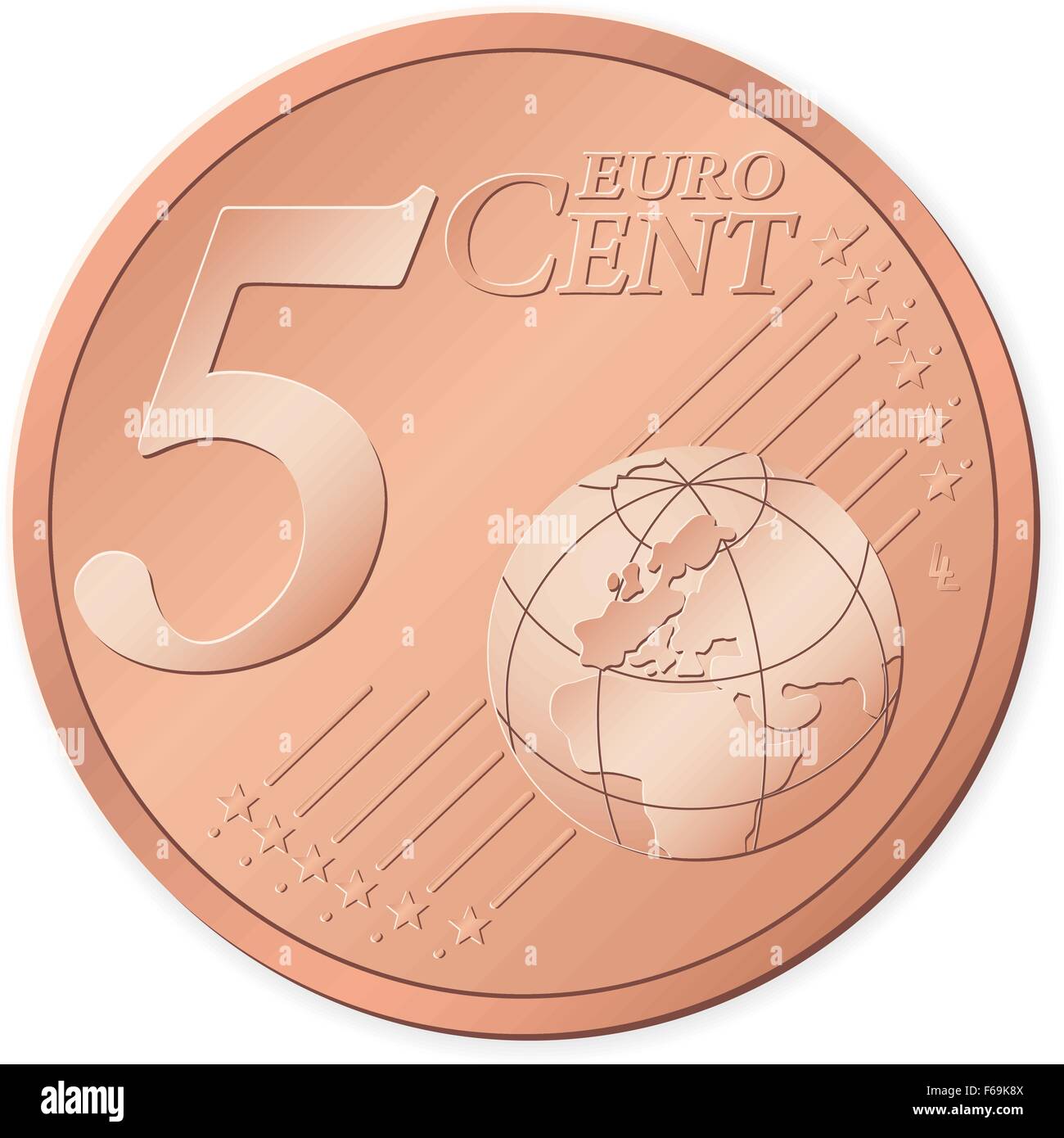 5 euro cent Stock Vector Images - Alamy