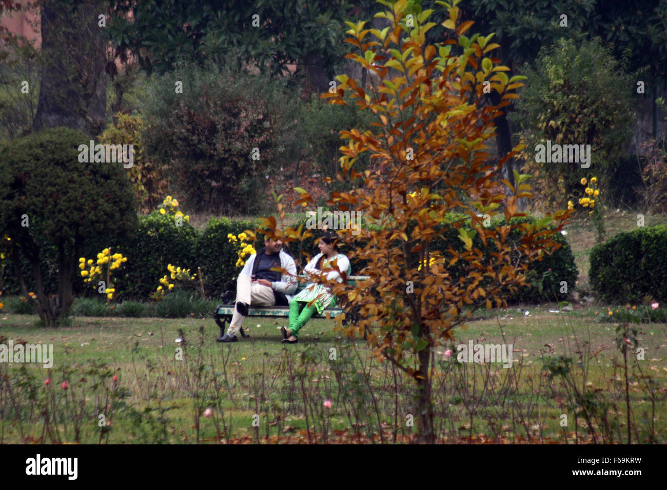 Srinagar, Indian Administered Kashmir:15 November . A Kashmiri couple ...