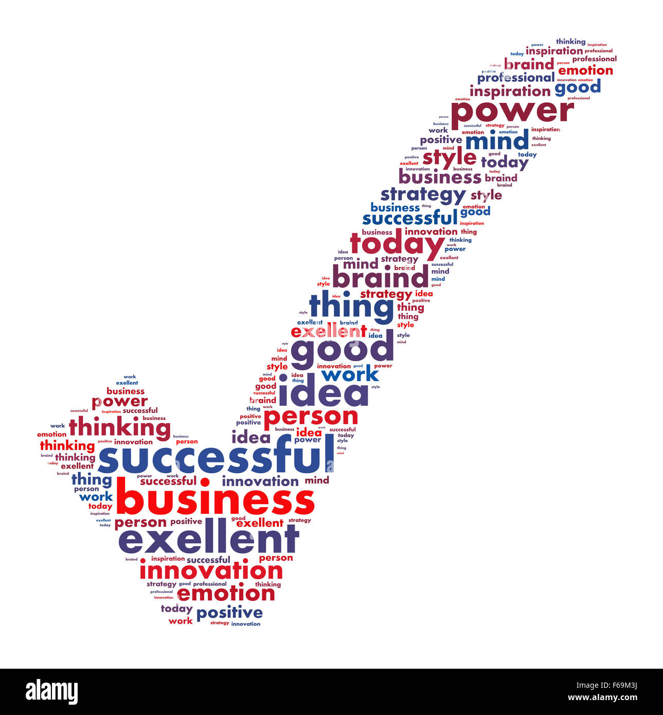 Successful business illustration word cloud concept Stock Photo - Alamy