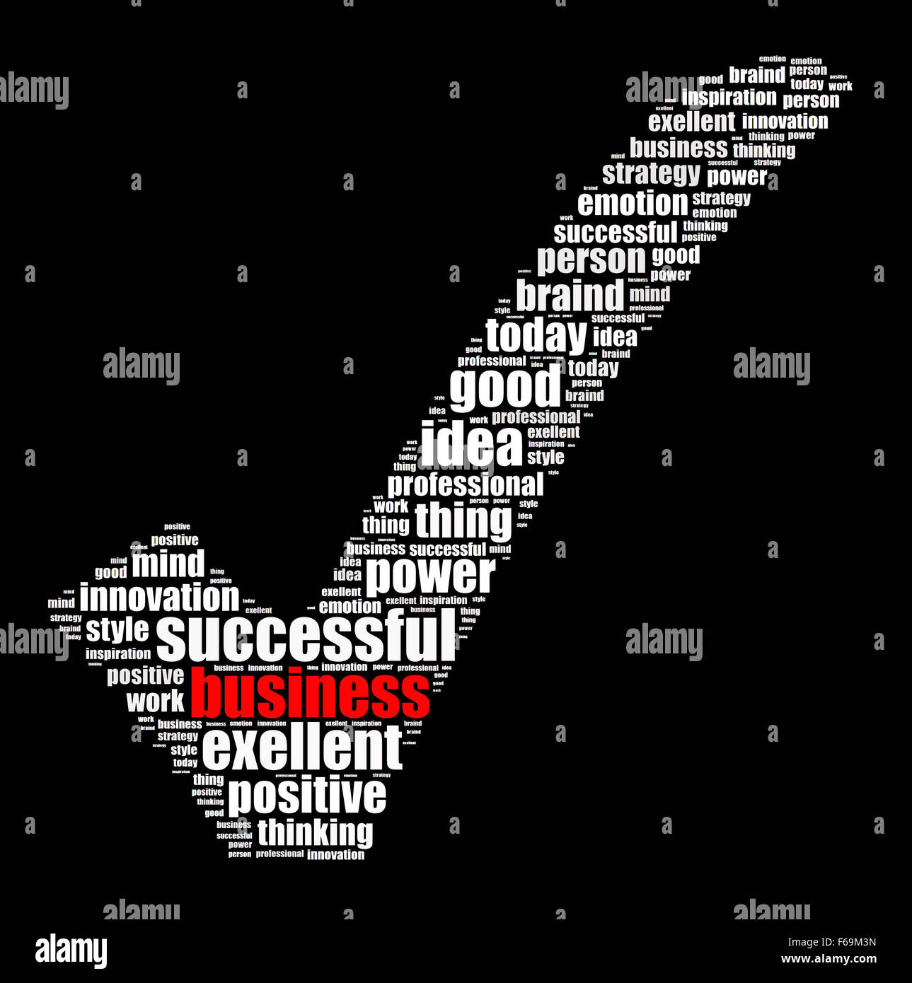 Successful business illustration word cloud concept Stock Photo - Alamy