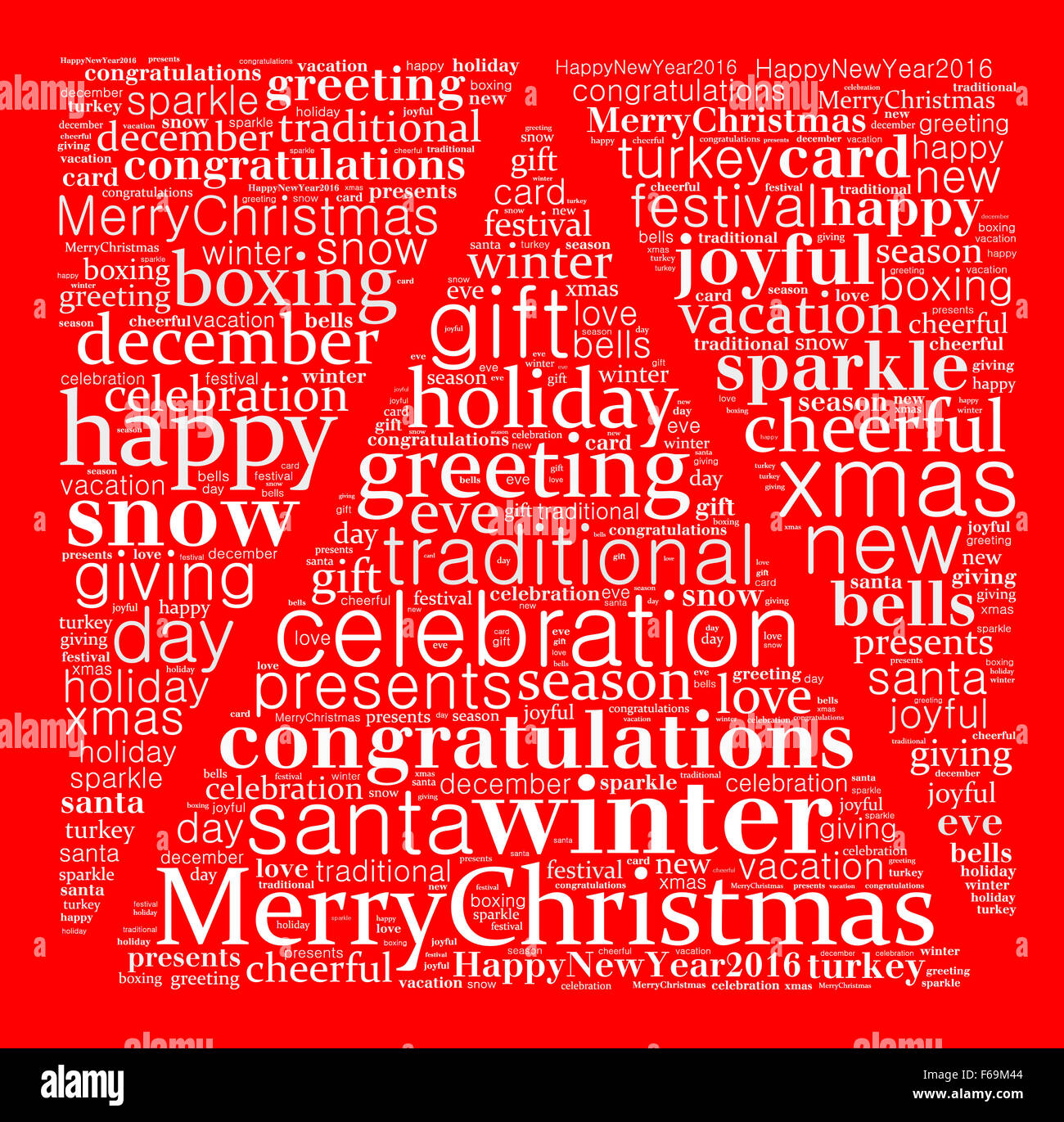 Happy new year illustration word cloud concept Stock Photo - Alamy