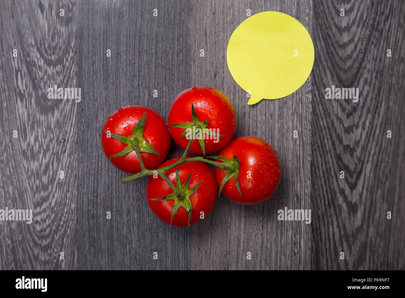 Fresh tomato speech bubble hi-res stock photography and images - Alamy