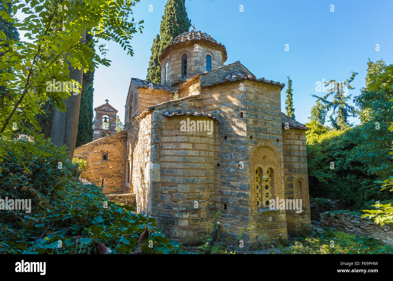 old byzantine monastery in Kaisariani, Athens, Greece Stock Photo - Alamy