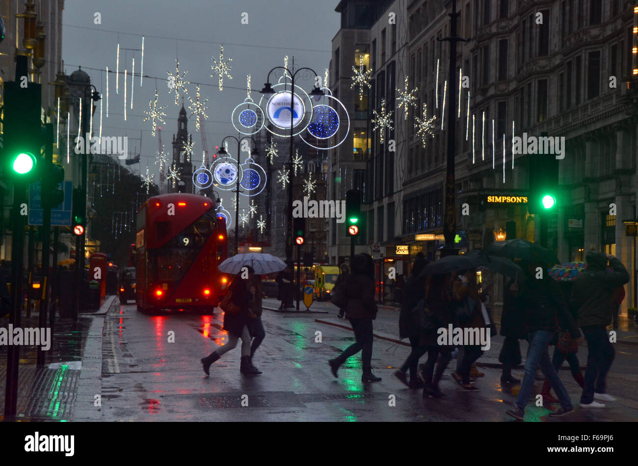 London, UK, 14 November 2015, the first ever Christmas lights in The ...
