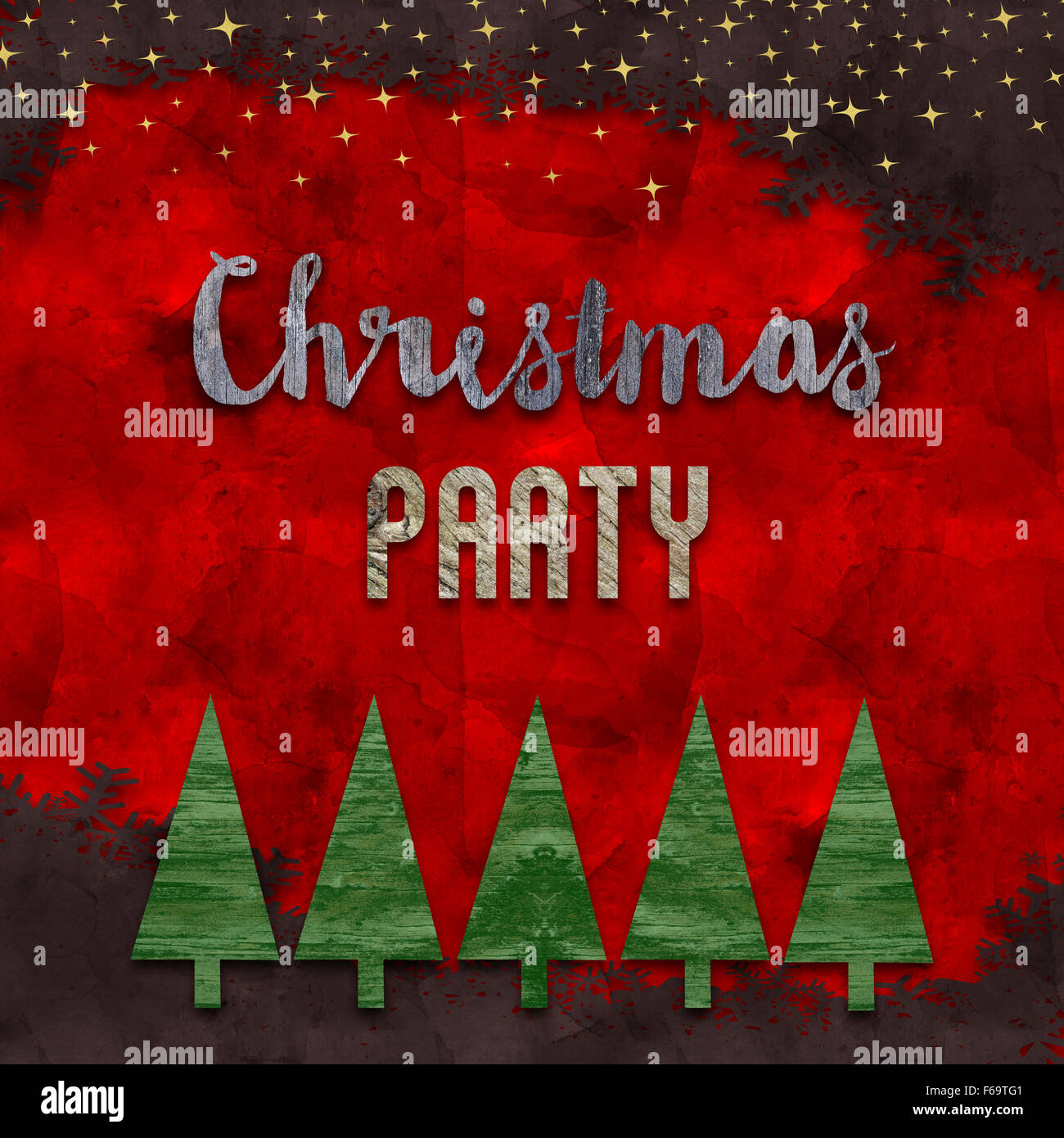 Image of a christmas party card design Stock Photo - Alamy