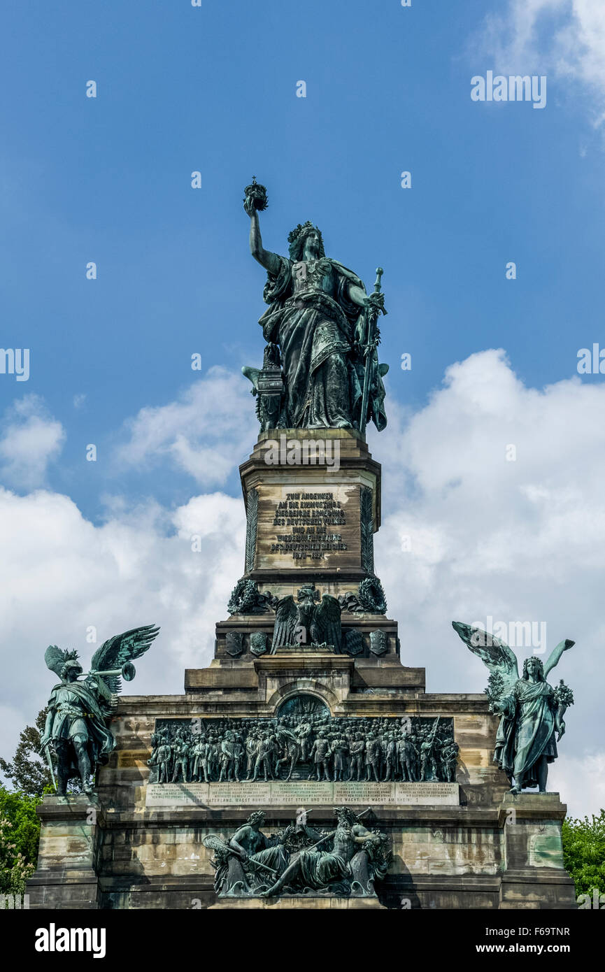 Statue of Germania near Rudesheim Stock Photo - Alamy