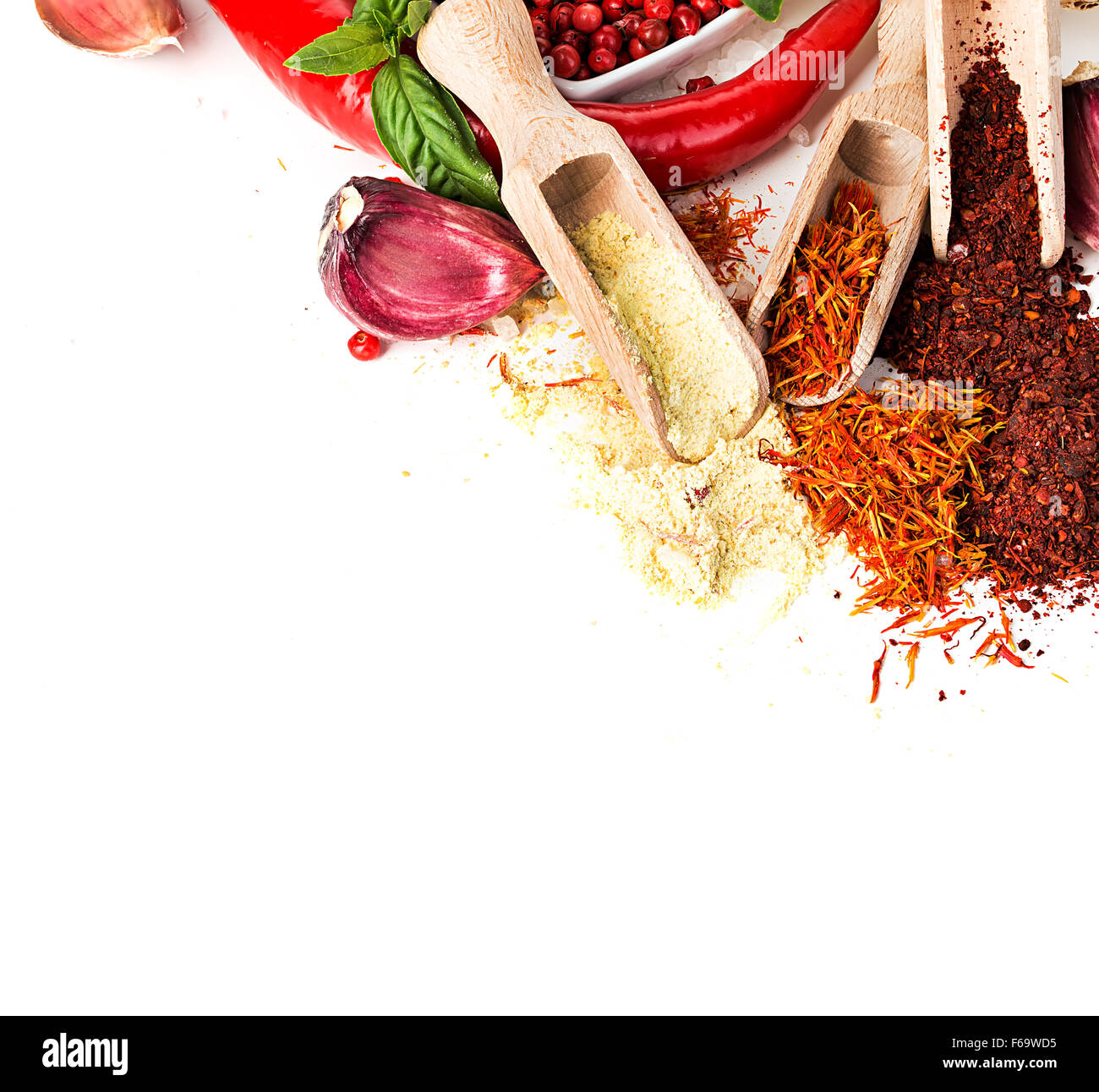 Indian spices white background hi-res stock photography and images - Alamy