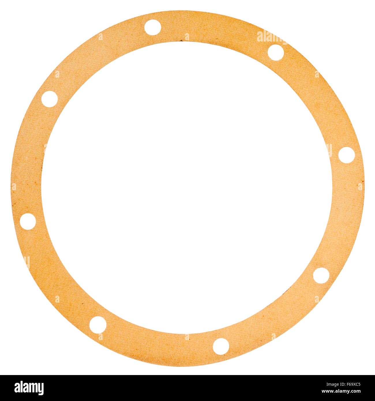 Old paper gasket isolated on white background Stock Photo - Alamy