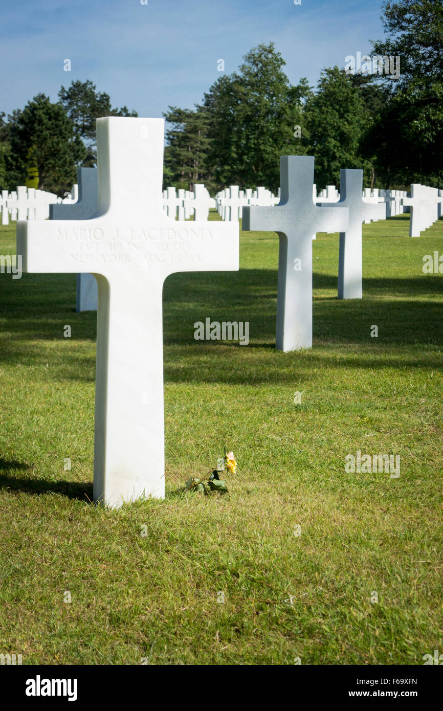 American Cemetery at Normandy in Colleville-sur-Mer, France Stock Photo ...