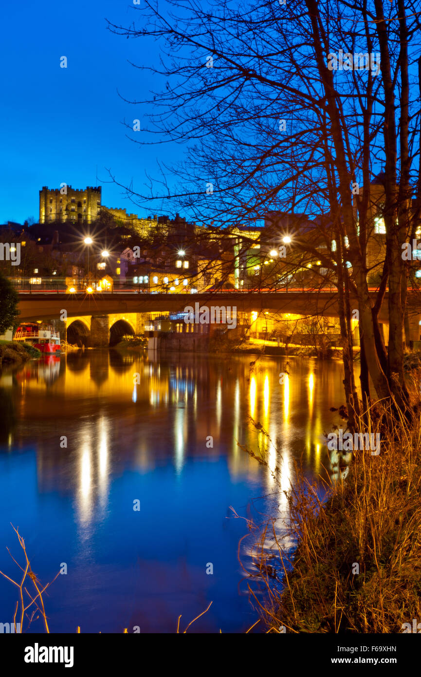 Durham Castle at Night Stock Photo - Alamy