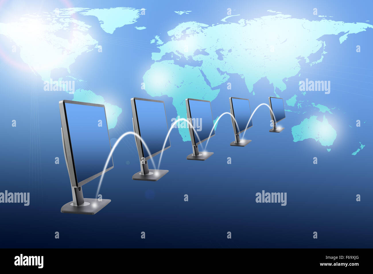 Set of monitors Stock Photo - Alamy