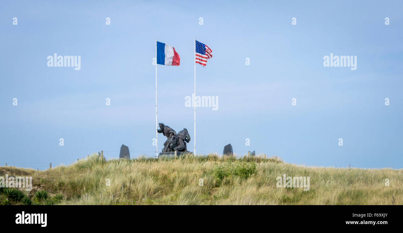 Naval Memorial for the battle of Utah Beach, Normandy, France Stock ...