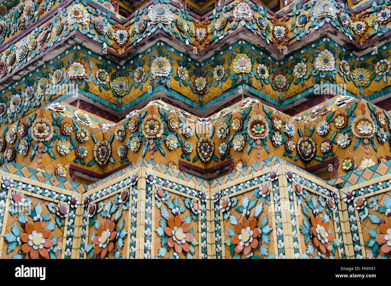Detail of Color Ornamental Ceramic Stupa Stock Photo - Alamy