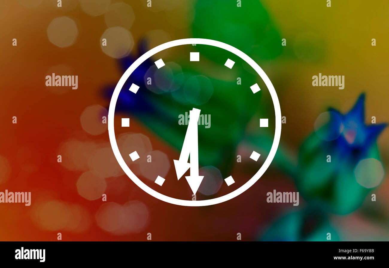 Abstract light bokeh clocks, half past six Stock Photo - Alamy