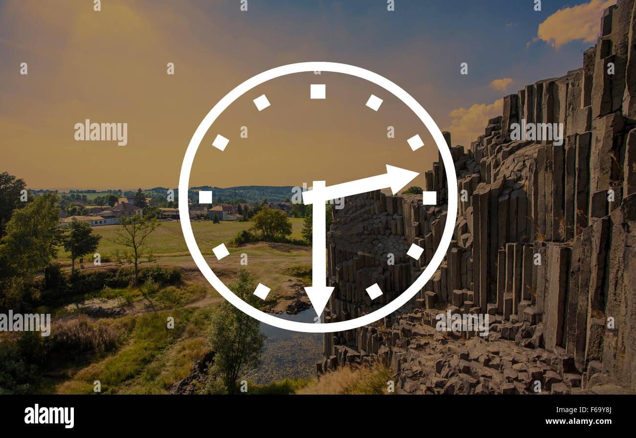 Abstract clocks half past two Stock Photo - Alamy