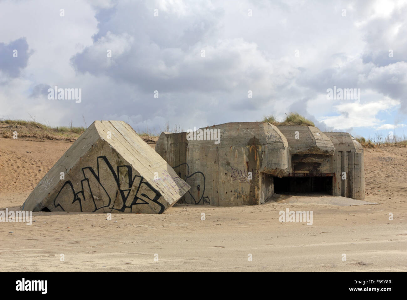 Ww2 Bunkers On Beach Houvig High Resolution Stock Photography and ...